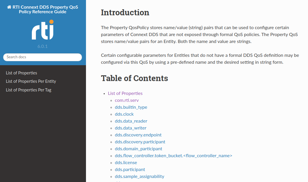 It’s Here! Learn About the New RTI Connext DDS Property QoS Policy Reference Guide